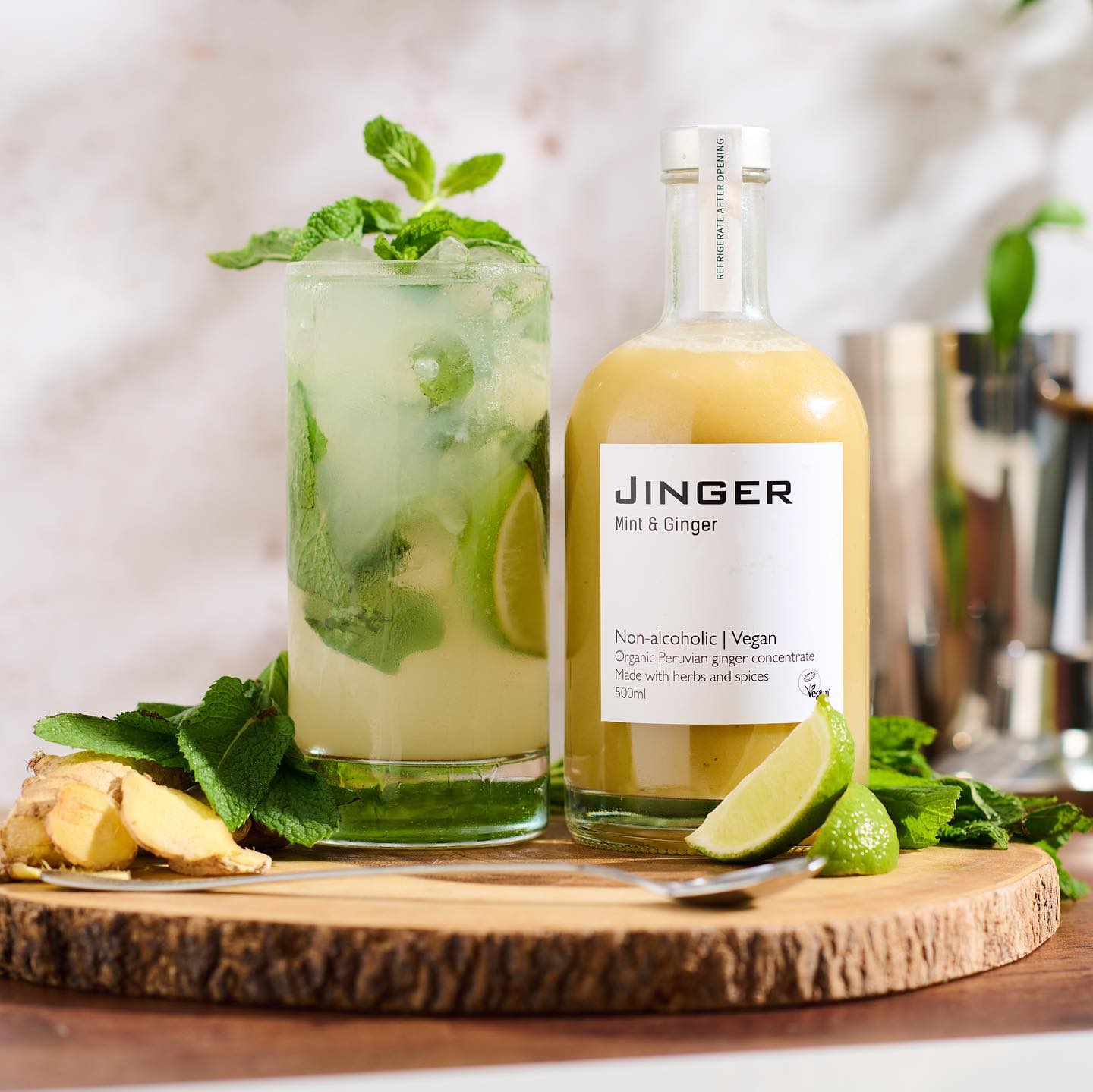 Ginger & Mint - 500ml [NO ADDED SUGAR] – Jinger drinks